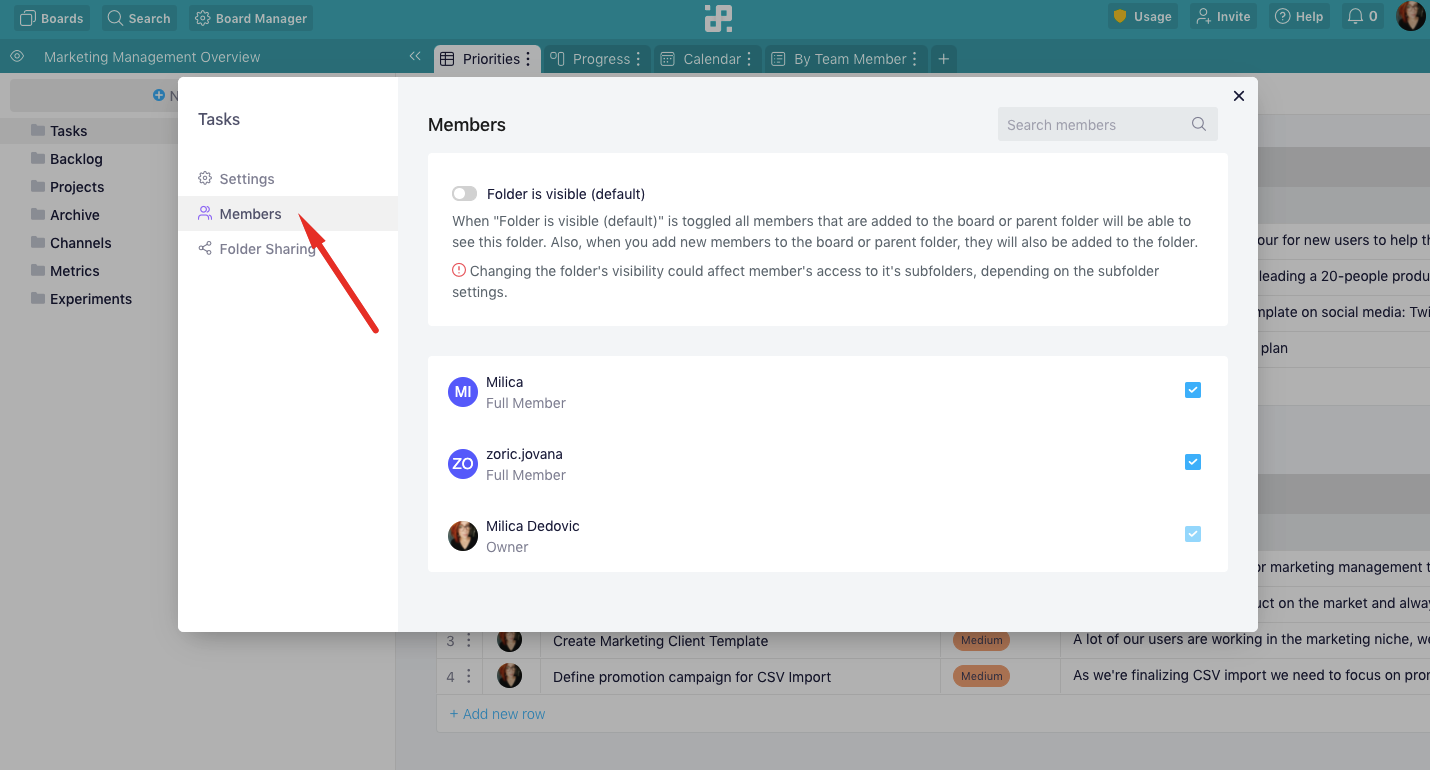 Folders and Subfolders | Infinity